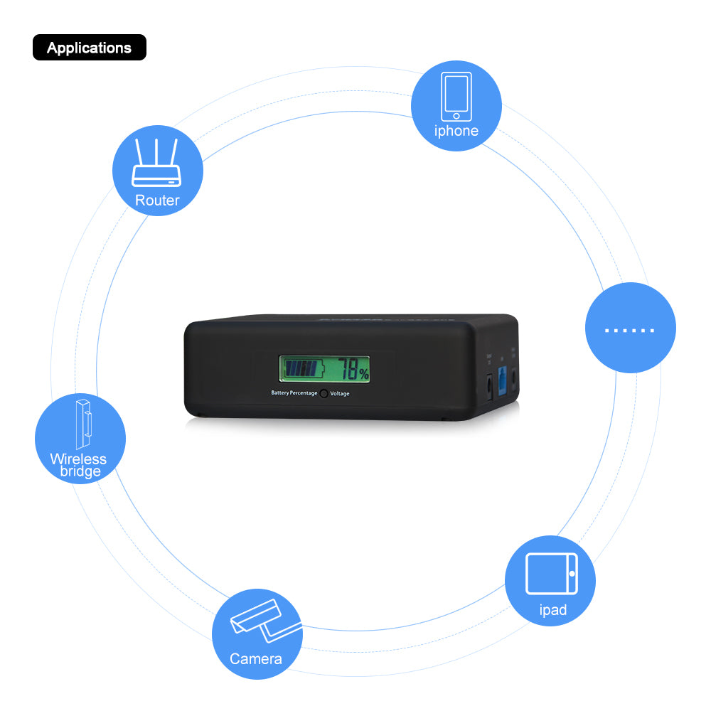 MimoTik POE Battery Power Pack PowerBank 802.3af/at 4-in-1 POE 94.5Wh ...